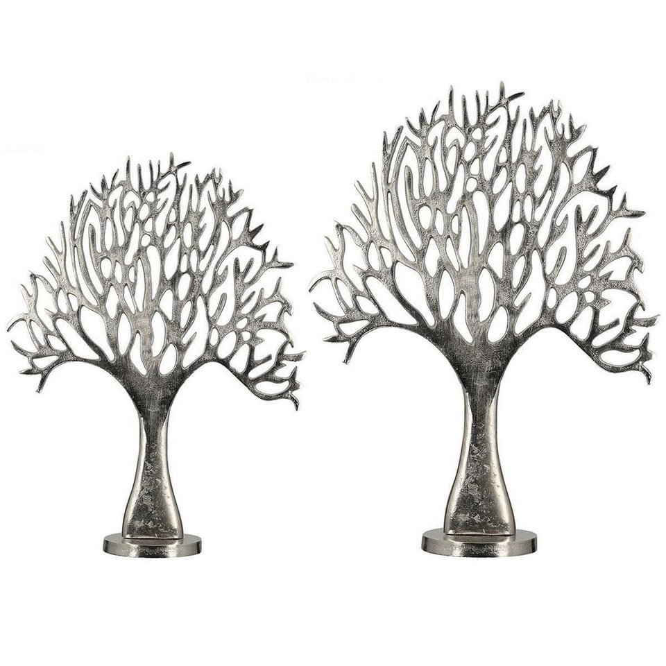 Gilde Dekoobjekt Elegance Qualitäts Skulptur Lebensbaum Aluminium