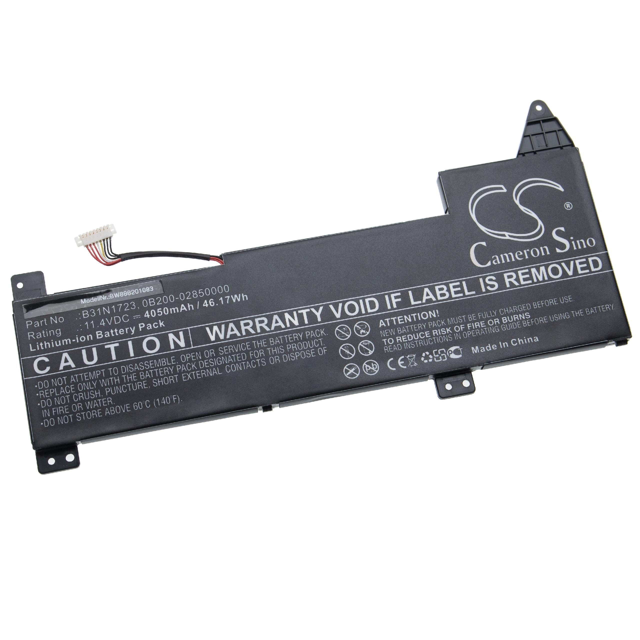 vhbw Laptop-Akku Ersatz für Baugleiche Originalteilebezeichnung 0B200-02850000, B31N1723 für ...