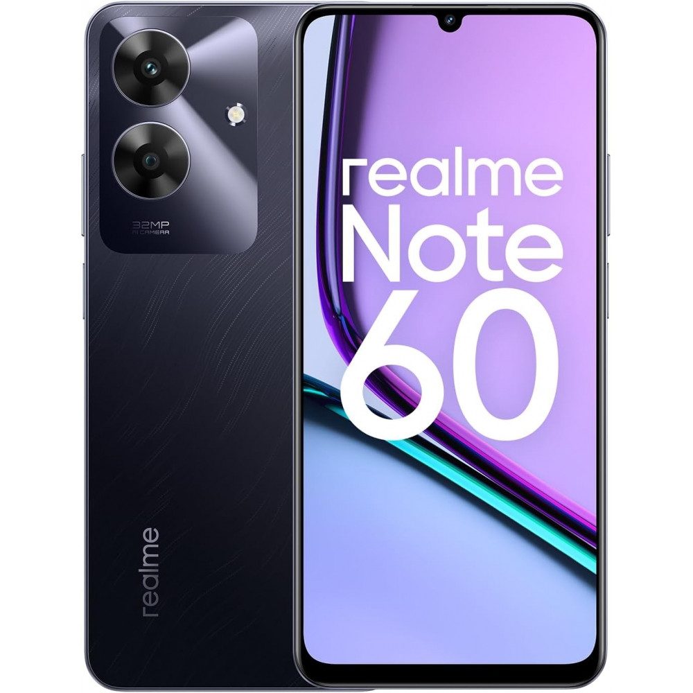 Realme Note 60 128 GB / 6 GB - Smartphone - marble black Smartphone (6,74 Zoll)