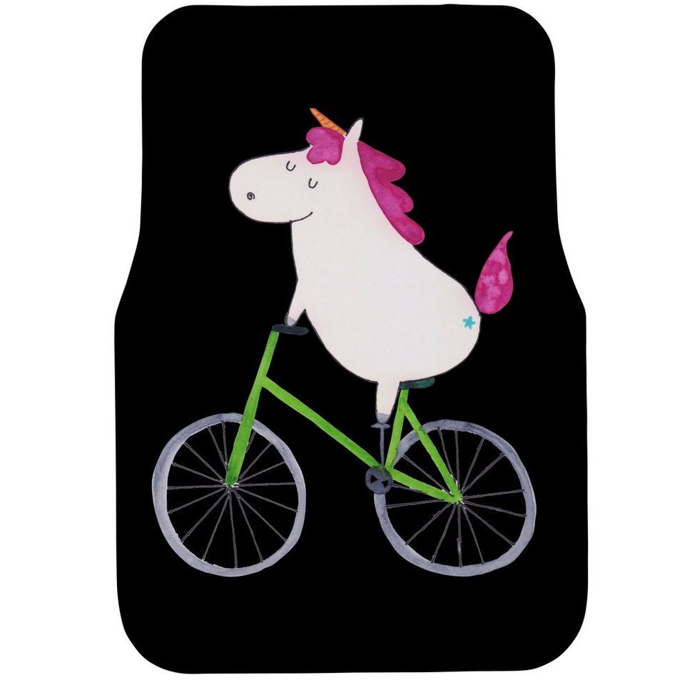Fußmatte Einhorn Radfahrer Schwarz Geschenk Bike Autofußmatten