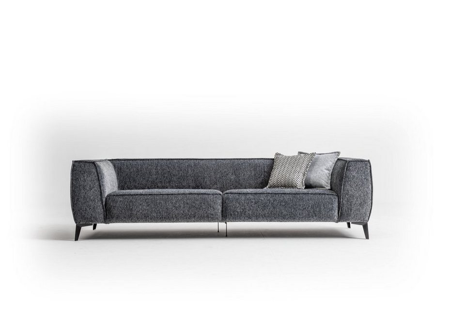 Jvmoebel 3 Sitzer Grau Sofa Möbel Wohnzimmer Polstersofa 3 Sitzer Stil