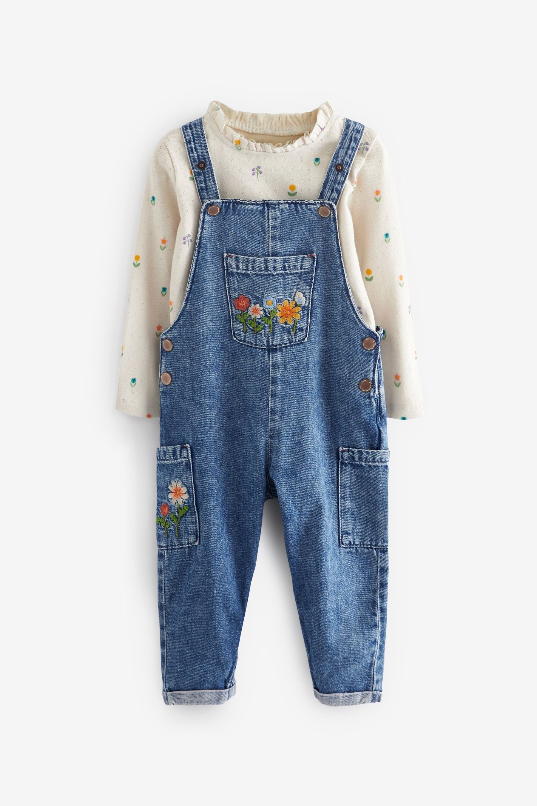Next Latzhose Latzhose Mit Blumenstickerei 2 Tlg