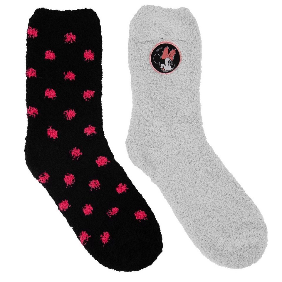 United Labels® Socken Disney Minnie Mouse Kuschelsocken 2er Pack