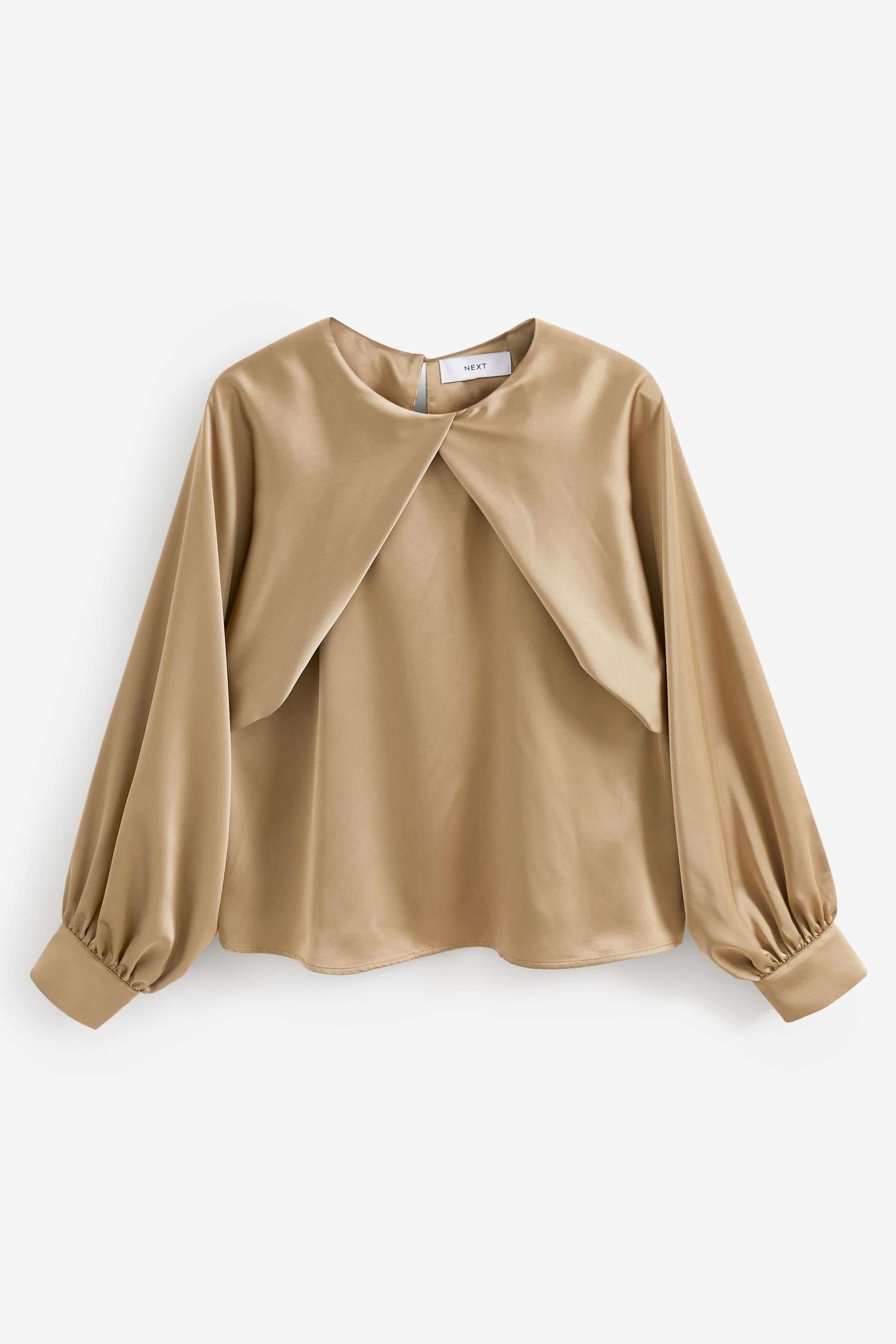 Next Langarmbluse Langarm Bluse Mit Plissierter Front 1 Tlg