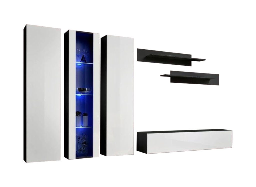 Jvmoebel Wohnzimmer Set Wohnwand Modern Vitrine Tv Ständer Wandschrank
