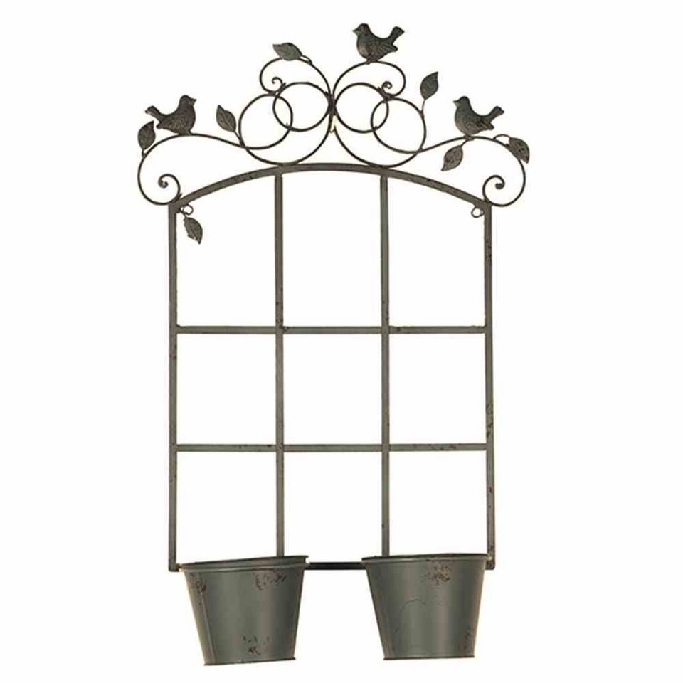 Linoows Pflanzkübel Blumentopf Wandhalter Zwei Töpfe Pflanzenhalter