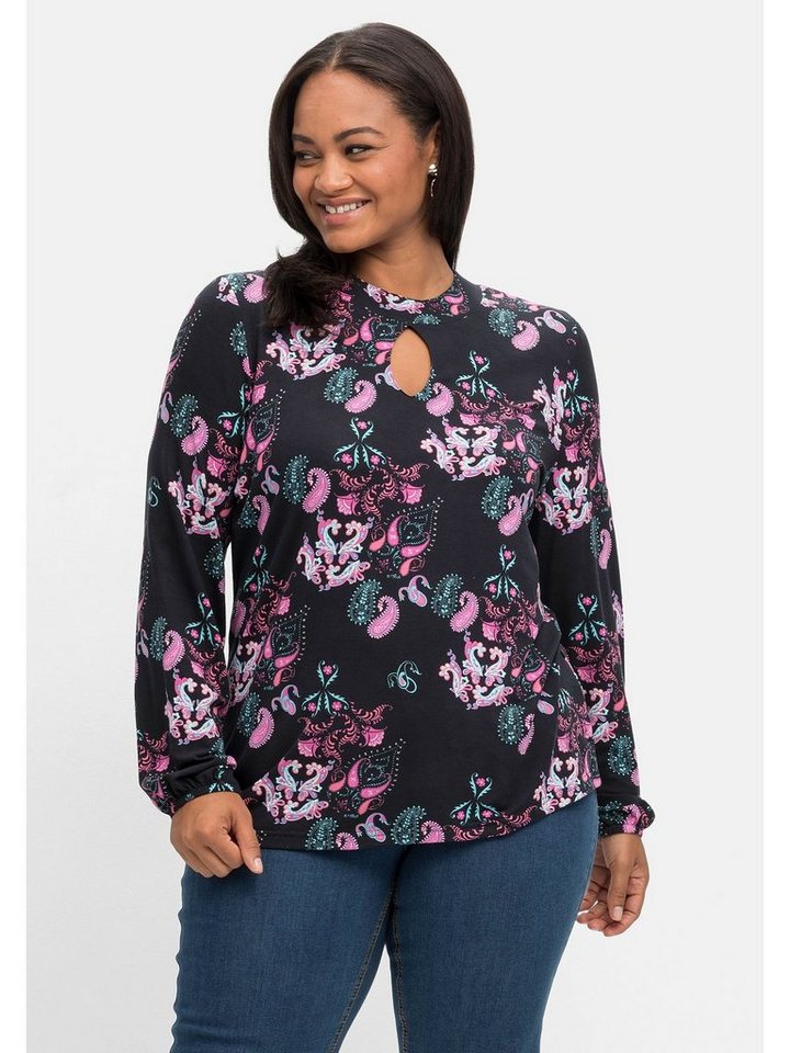 Sheego By Joe Browns Langarmshirt Langarmshirt Mit Paisley Print Und