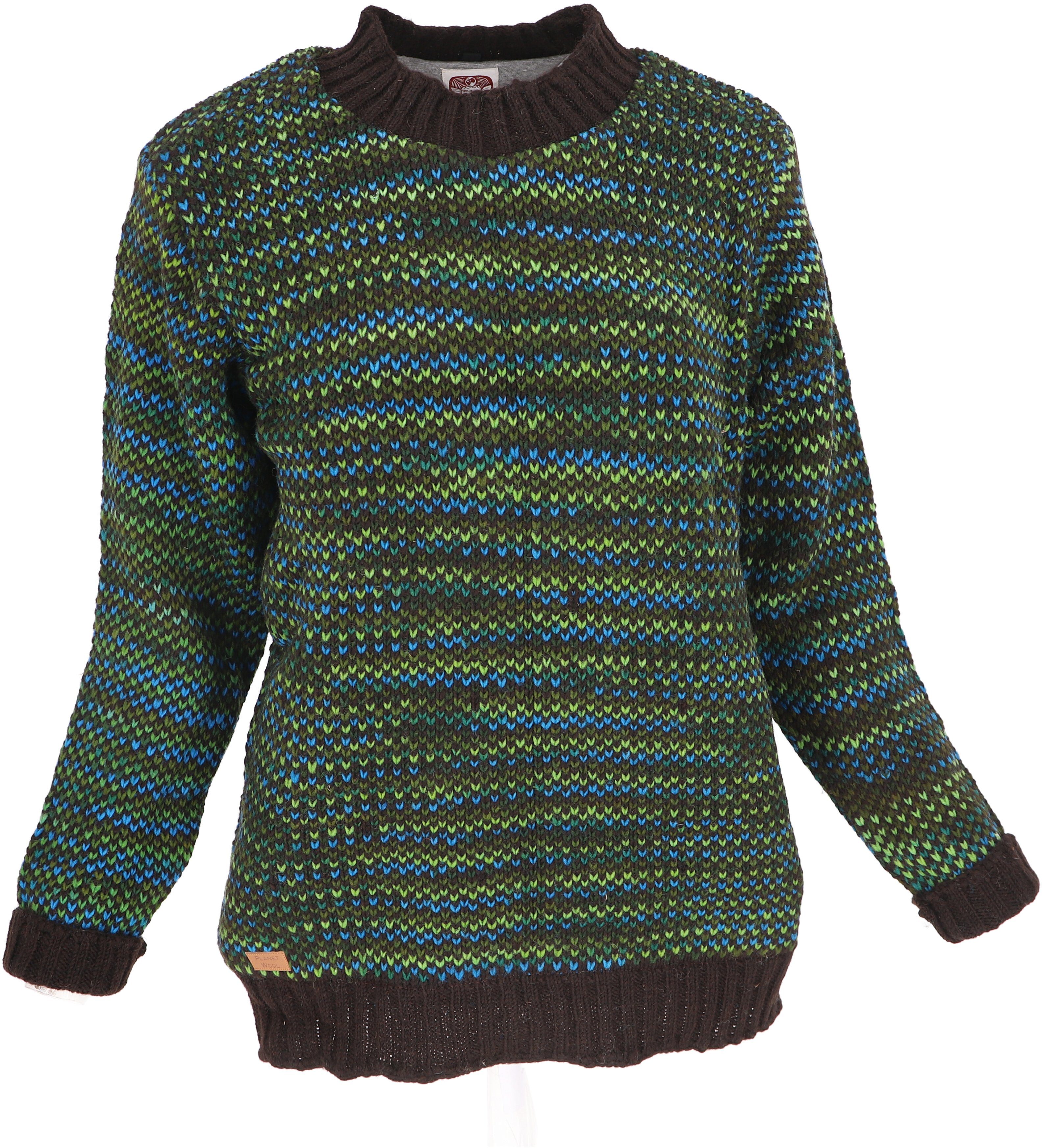 Guru-Shop Longsleeve Dicker Unisex Wollpullover, Wollpulli aus..