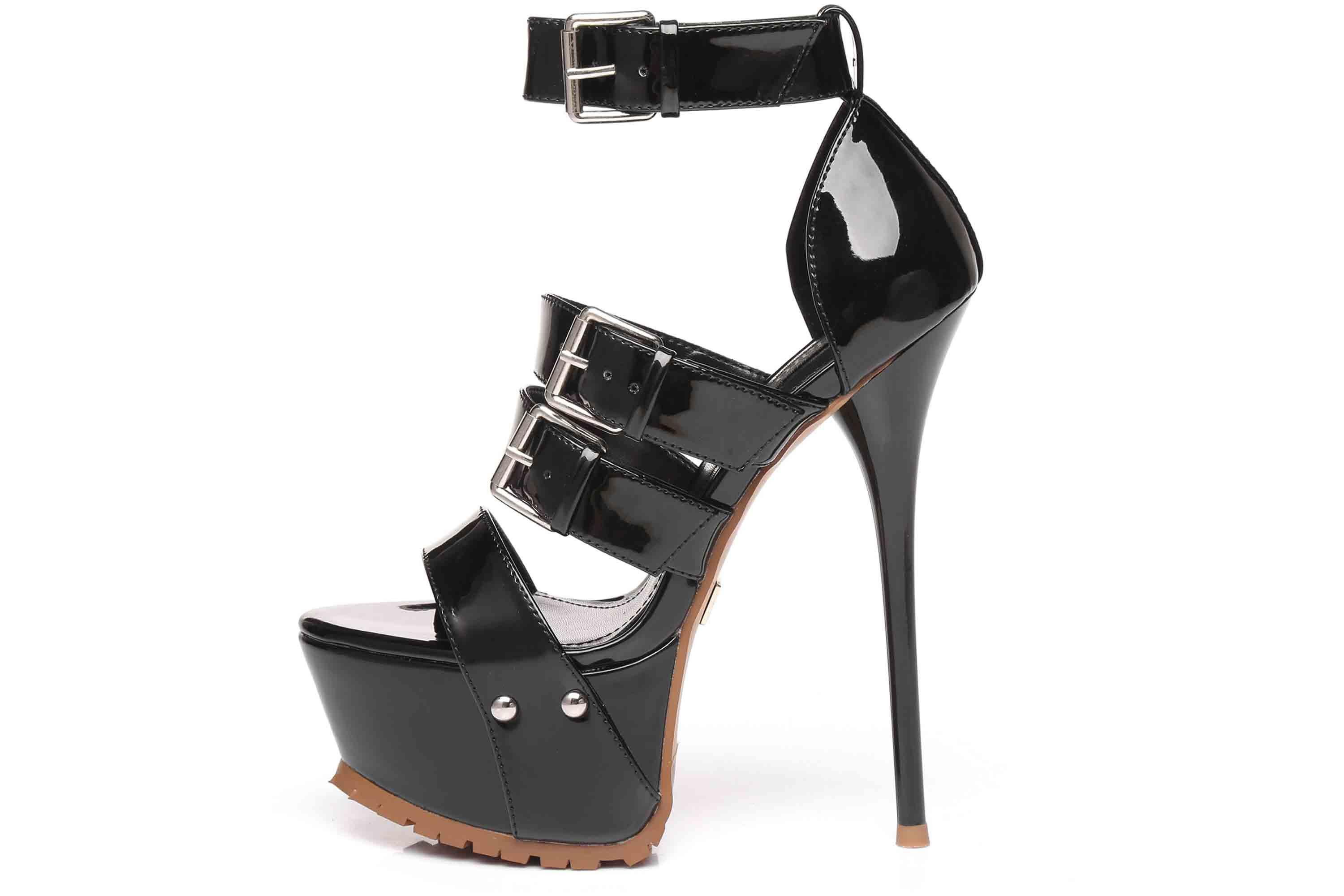 Giaro Sienna Black Black Shiny High-Heel-Pumps
