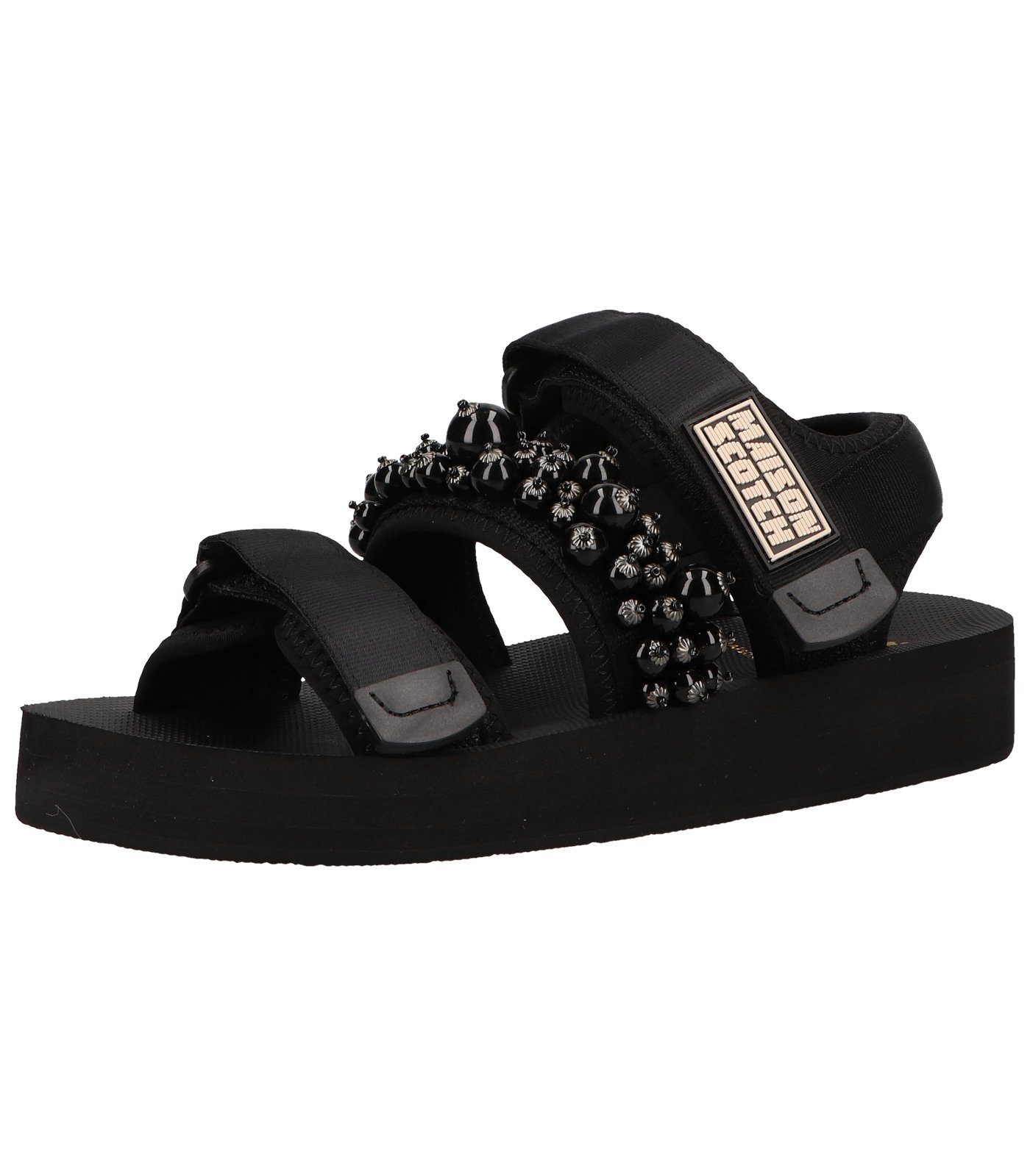 Scotch & Soda Sandalen Textil Riemchensandalette, Absatzform: flach
