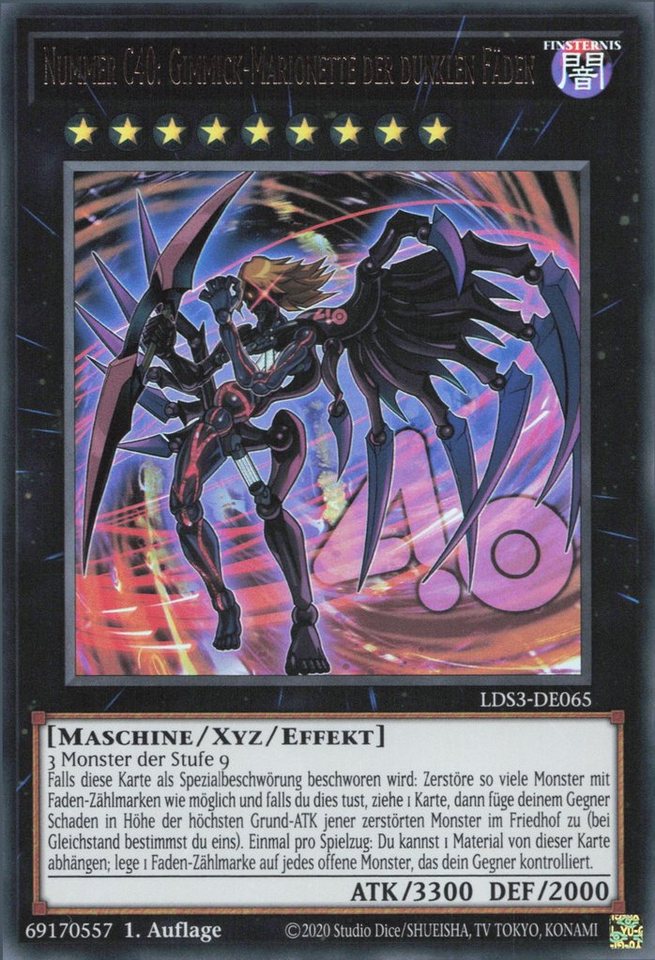 Recollectibles Sammelkarte Yugioh Karte Nummer C40 Gimmick Marionette