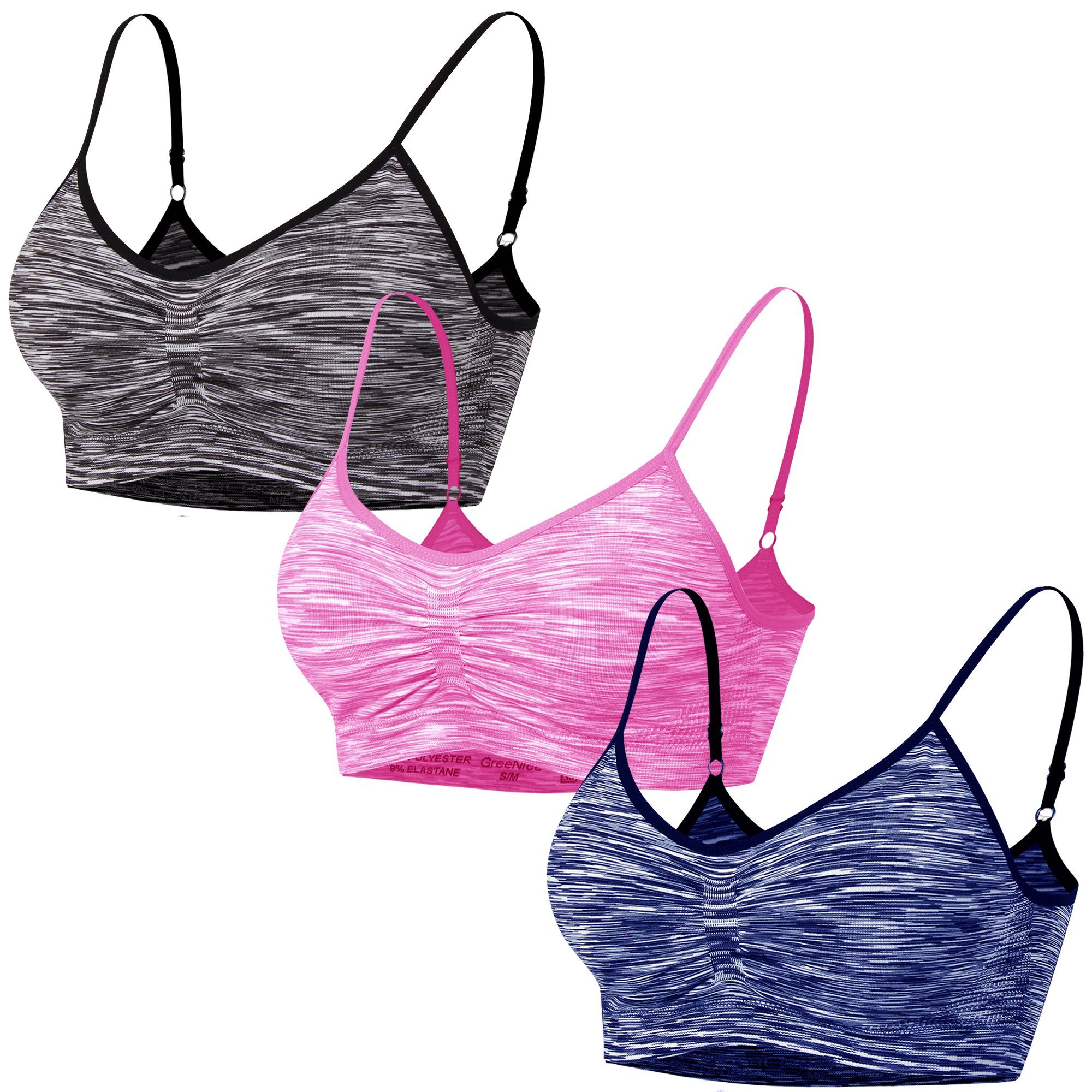Libella Set: Sport-BH 3718 (3er-Pack) Sport BH Bustier ohne Bügel mit ...