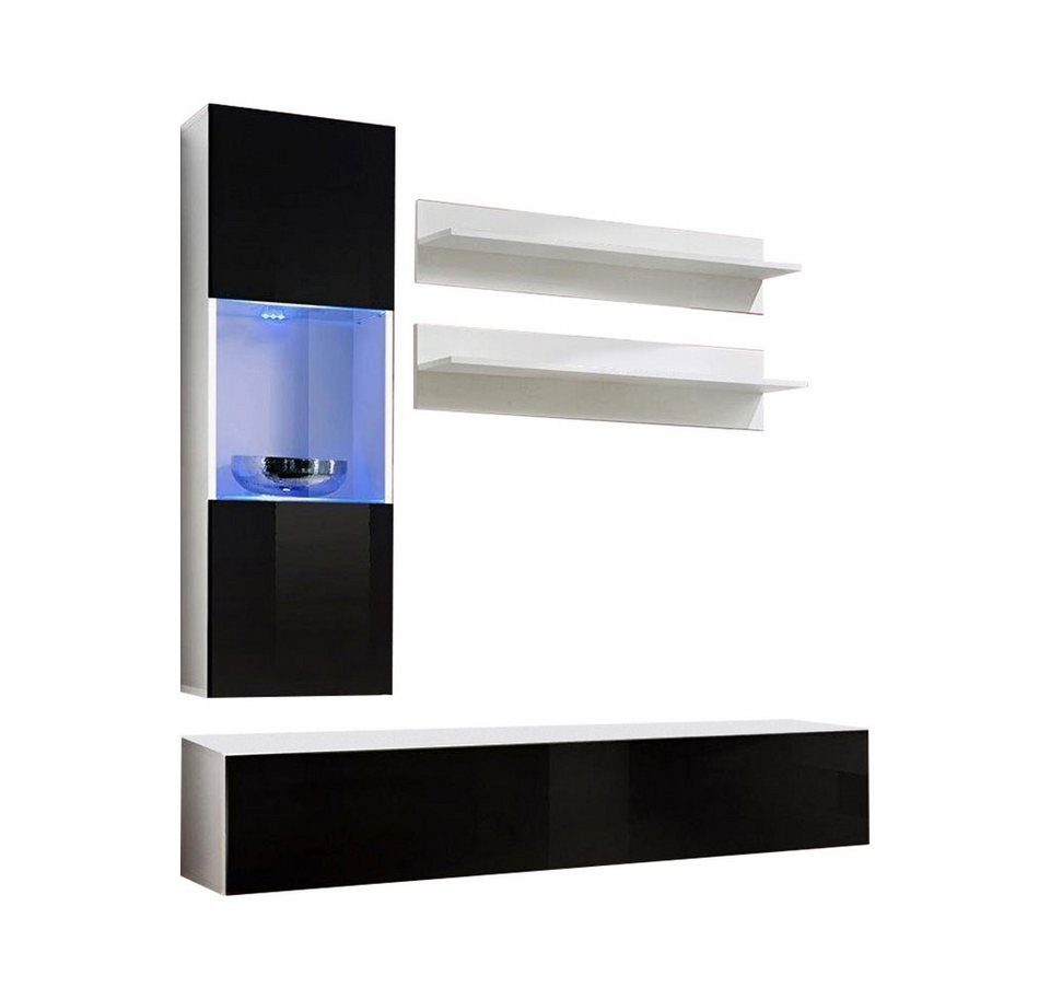 Jvmoebel Wohnzimmer Set Luxus Holzmöbel Wohnwand Designer Einrichtung