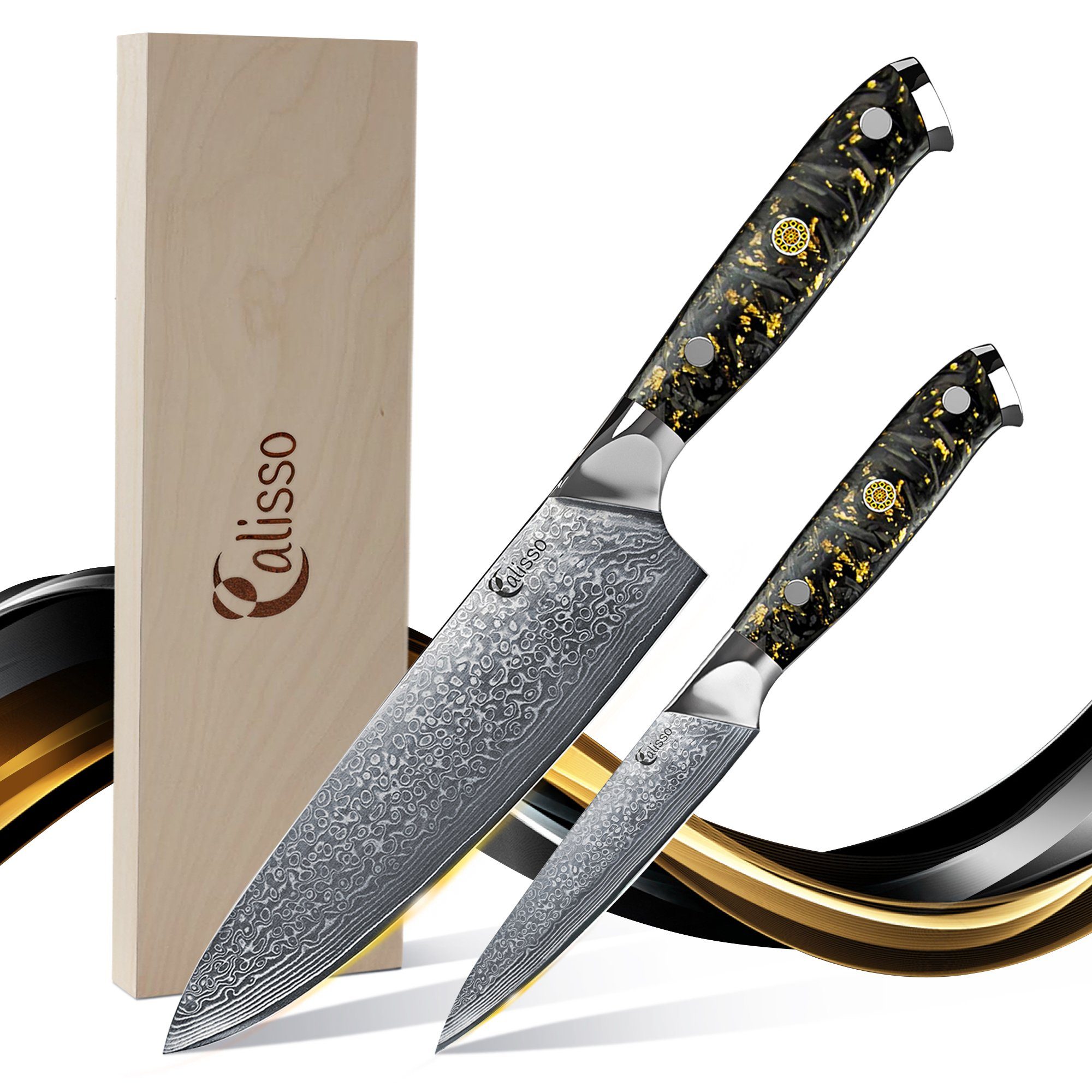 Calisso Messer-Set Küchenmesser Gold&Ash Line Messerset (1-tlg)