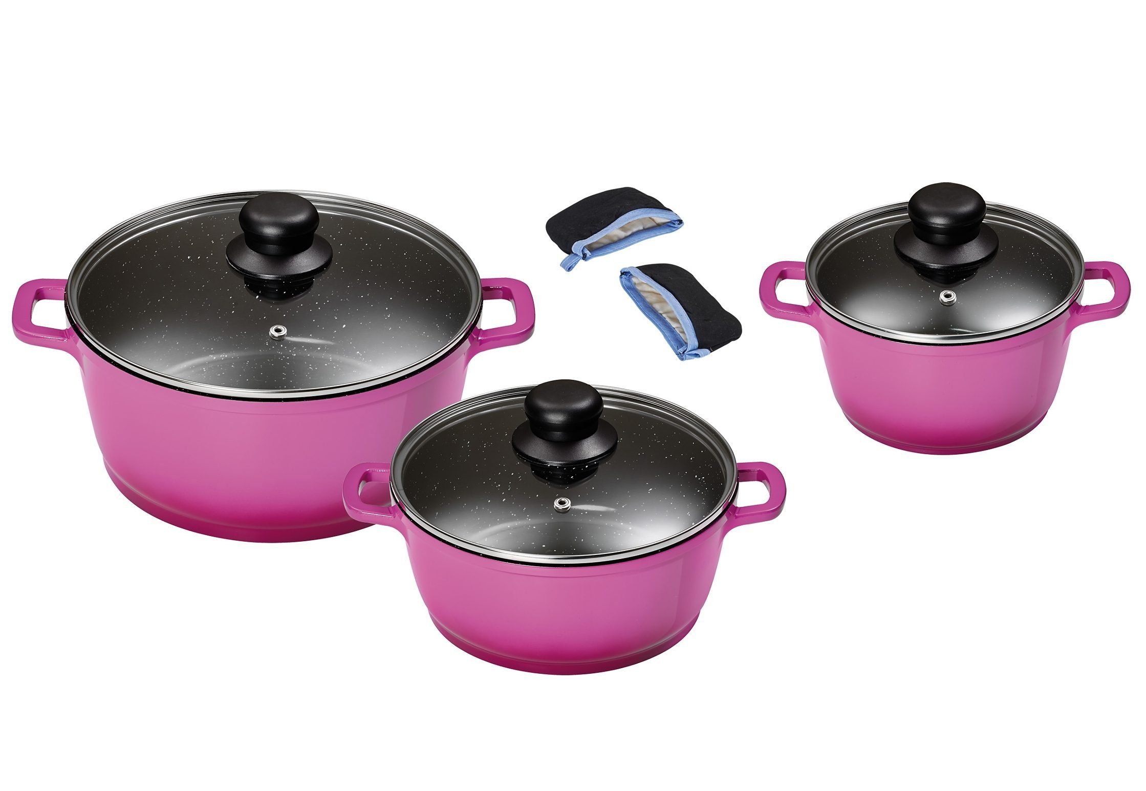 King Topf Set Aluminiumguss Set 6 Tlg 1x Kochtopf Ø 16 Cm 1x