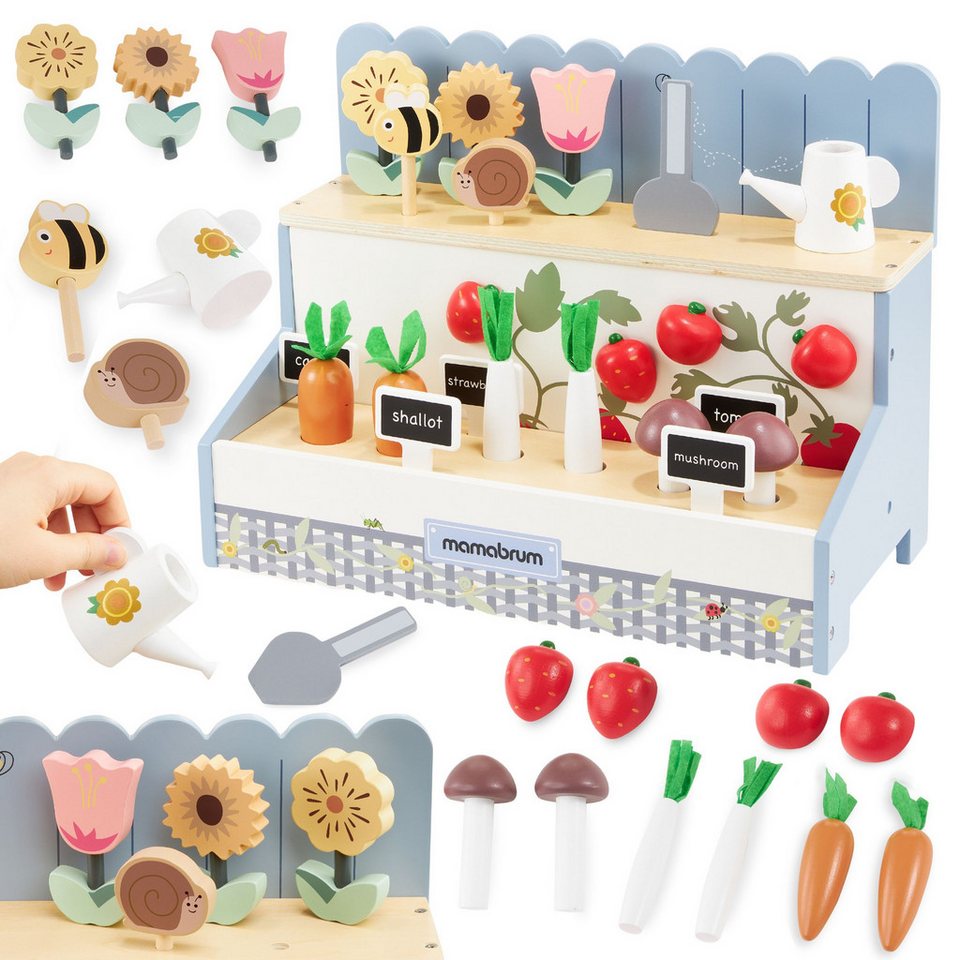 Mamabrum Spielzeug-Gartenset Gemüsegarten aus Holz für Kinder ... Mamabrum Spielzeug-Gartenset Gemüsegarten aus Holz für Kinder ...