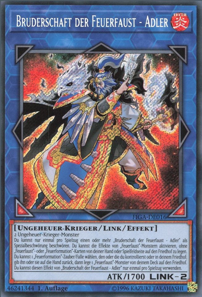 Recollectibles Sammelkarte Yugioh Bruderschaft Der Feuerfaust Adler