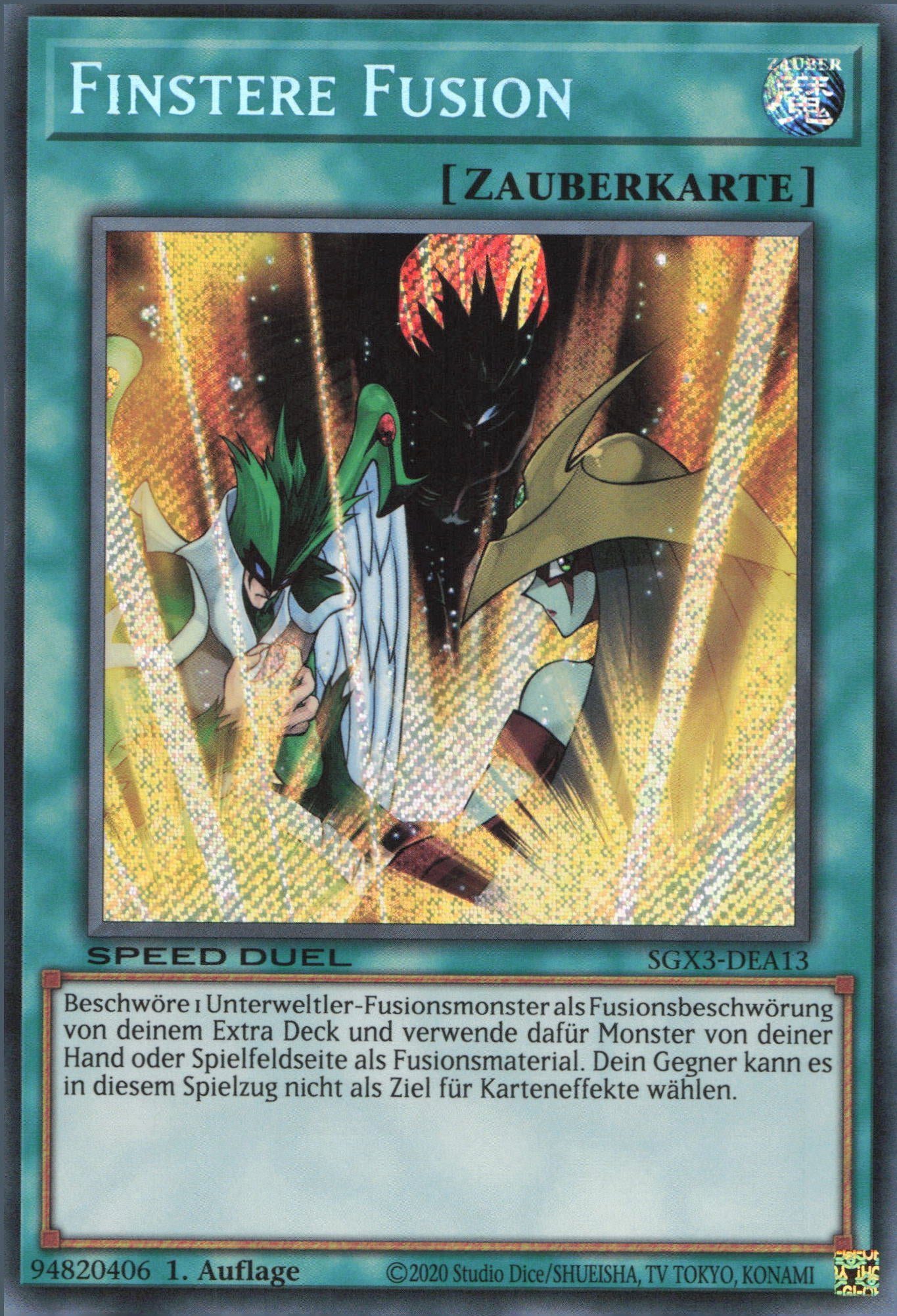 Recollectibles Sammelkarte Yugioh Karte Finstere Fusion V2 Deutsch