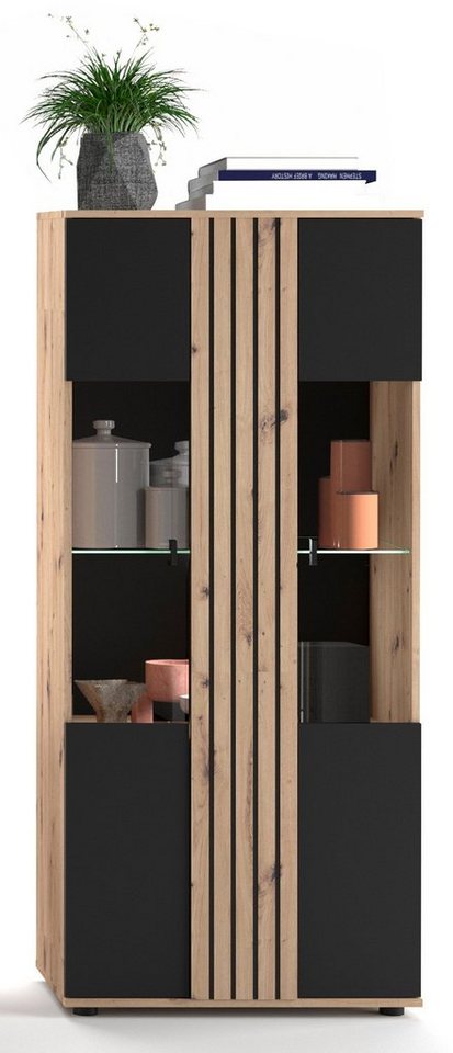Möbelando Stauraumvitrine Solea 032 Kleinevitrine Bxhxt 716x164x38