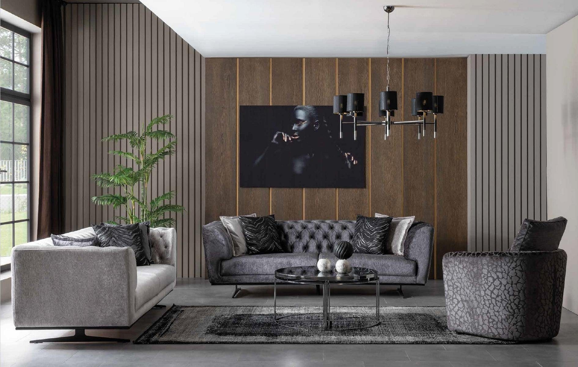 Jvmoebel Sofa Luxus Sofagarnitur Chesterfield 331 Sitzer Modern Neu