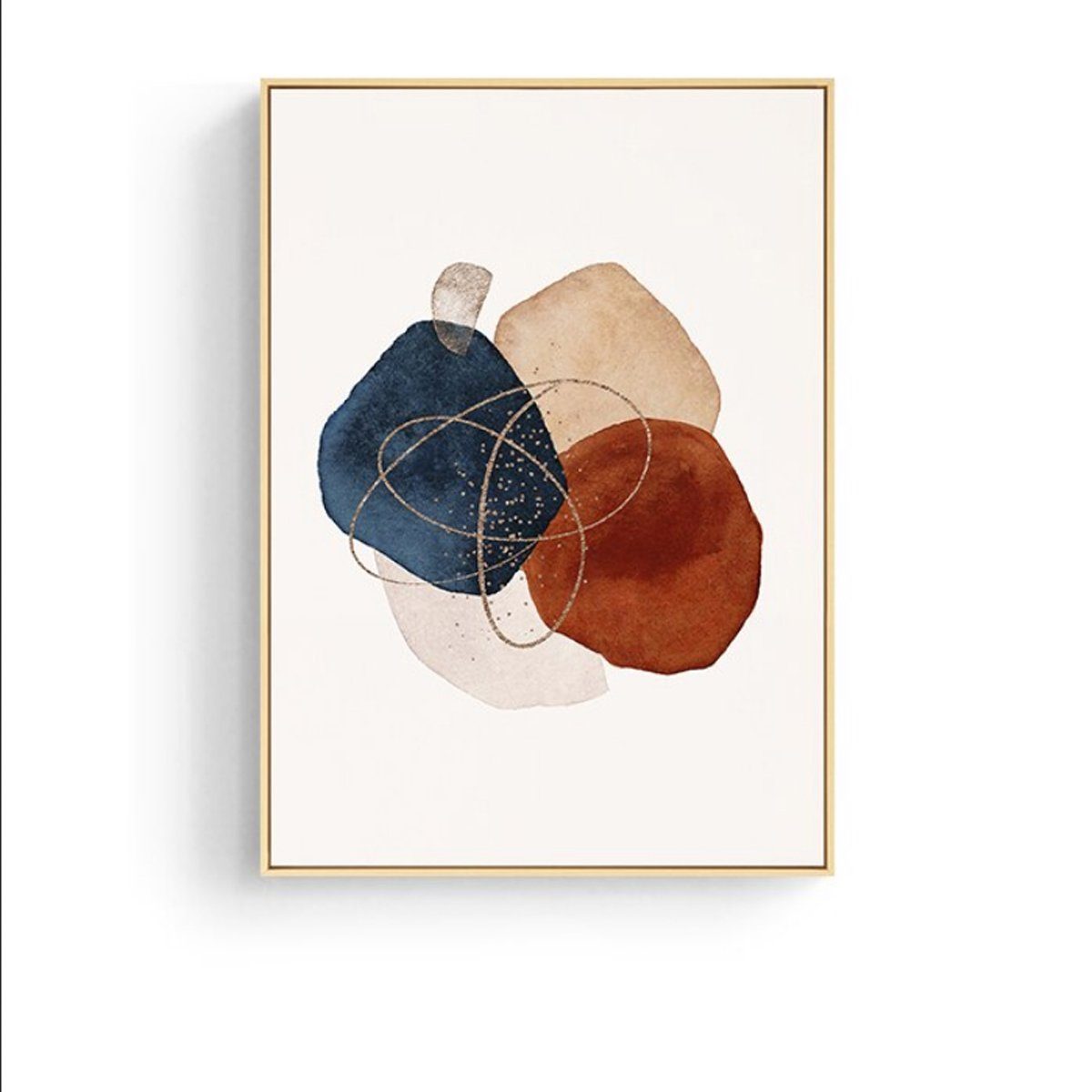 TPFLiving Kunstdruck (OHNE RAHMEN) Poster - Leinwand - Wandbild, Nordic Art - Abstrakte Formen ...