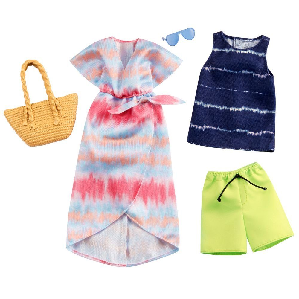 Barbie Puppenkleidung Strand Fashion Mattel Garderoben Set Barbie & Ken Puppen-Kleidung