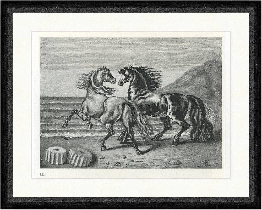 Kunstdruck Pferde bei Sonnenuntergang Giorgio De Chirico Strand Faks_Plakatwelt 1, (1 St)