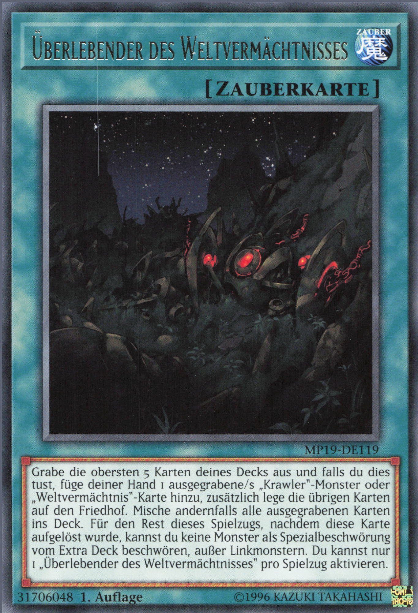 Recollectibles Sammelkarte Yugioh Karte Überlebender Des