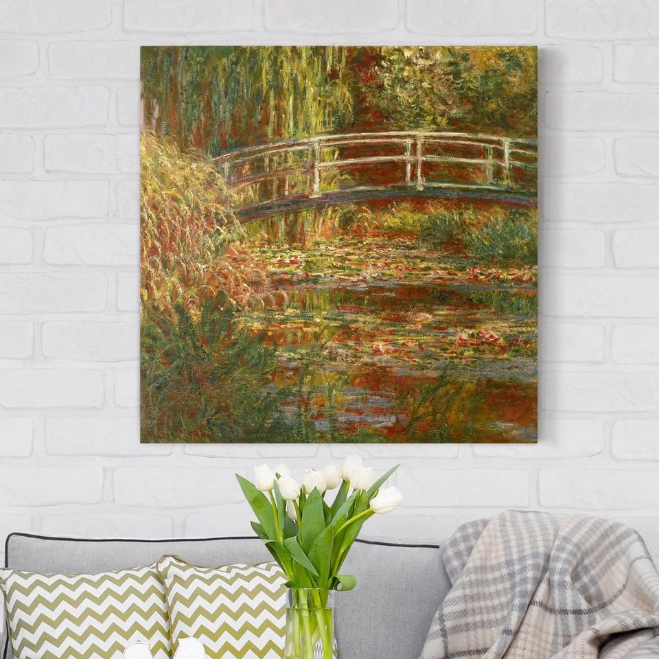 Bilderdepot24 Leinwandbild Kunstdruck Claude Monet Seerosenteich