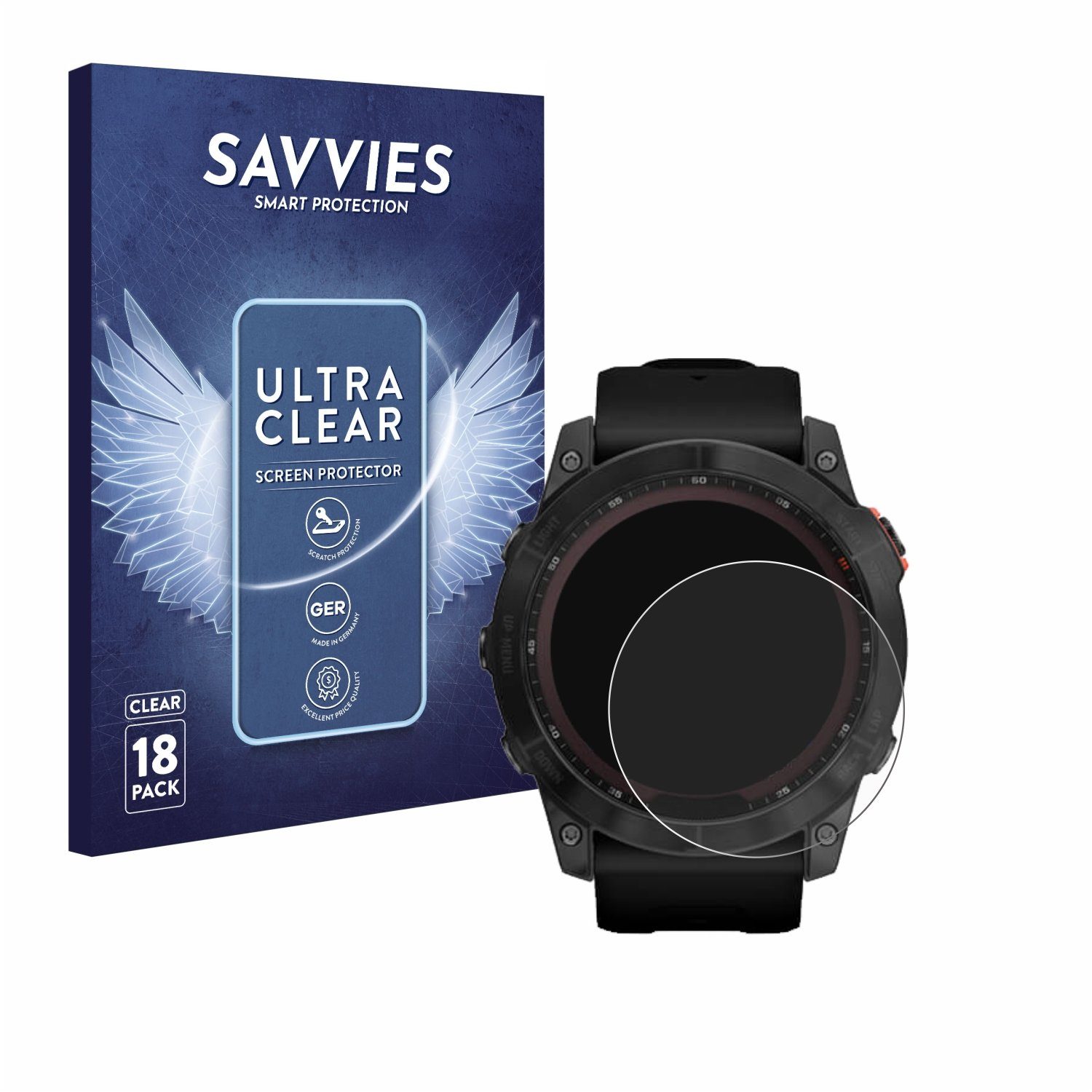 Savvies Schutzfolie Für Garmin Fenix 7x 51 Mm Displayschutzfolie 18