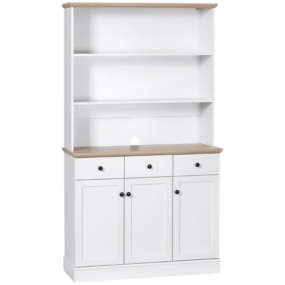 Homcom Küchenbuffet Küchenschrank Arbeitsplatte In Holzoptik 101 X 39