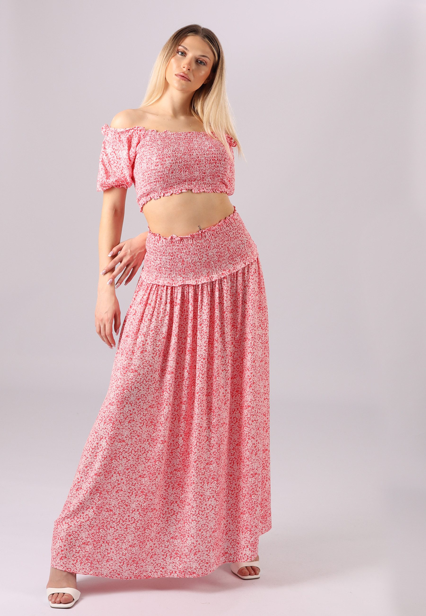 Yc Fashion And Style Strandkleid Zweiteiler Set Mit Off Shoulder Top Und