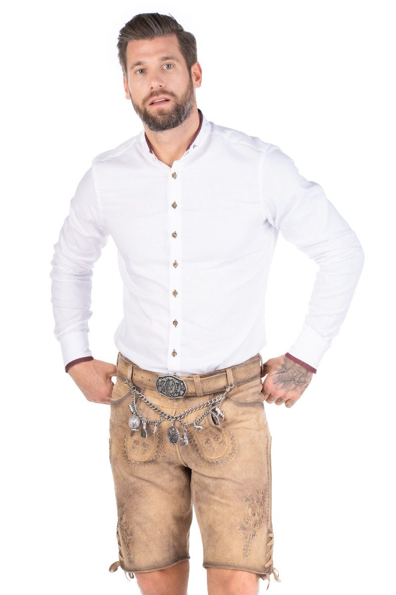 Orbis Textil GmbH & Co. KG Trachtenhemd Trachtenhemd - HUBERT - weiß ...