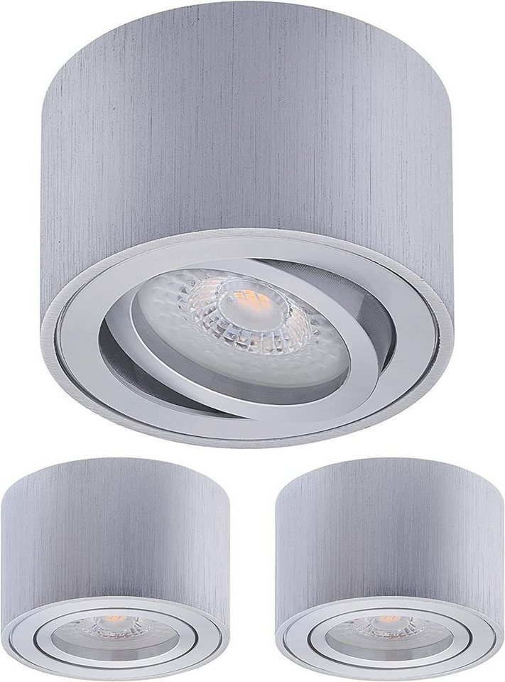 Oktaplex Lighting Led Deckenstrahler 3 Stück Set Aufbauspots Inkl Led