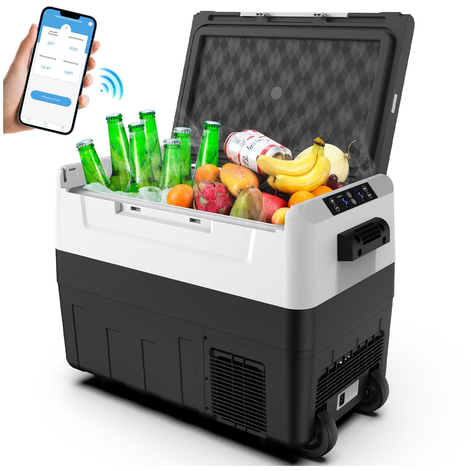 Letgospt Thermobehälter Kompressor Kühlbox Elektrisch Gefrierbox Mit