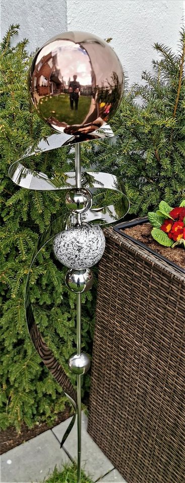 Jürgen Bocker Garten Ambiente Gartenstecker Skulptur Saturn Edelstahl