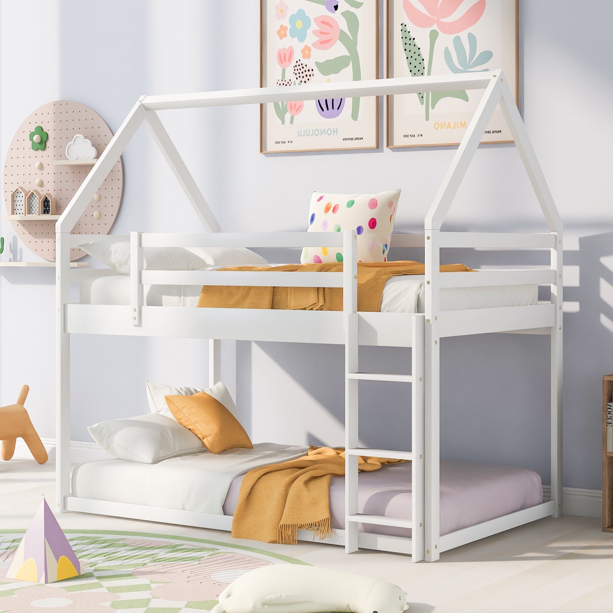 Flieks Etagenbett (mit rechtwinkliger Leiter und Rutsche), Hochbett ...