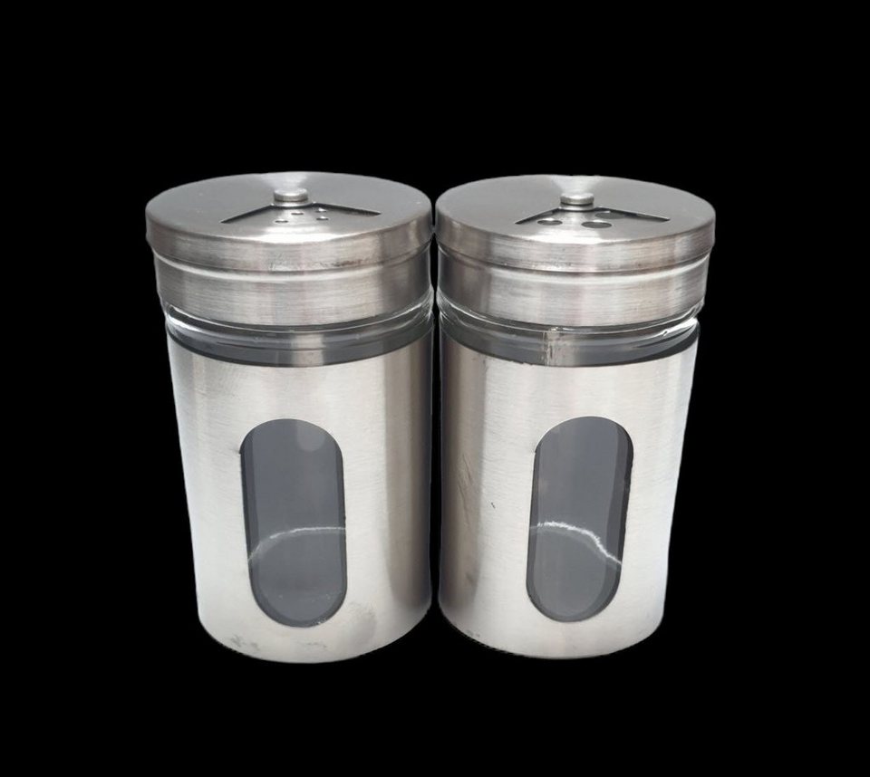 Spectrum Gewürzstreuer 2 Stück Gewürzstreuer Edelstahl Glas Spice