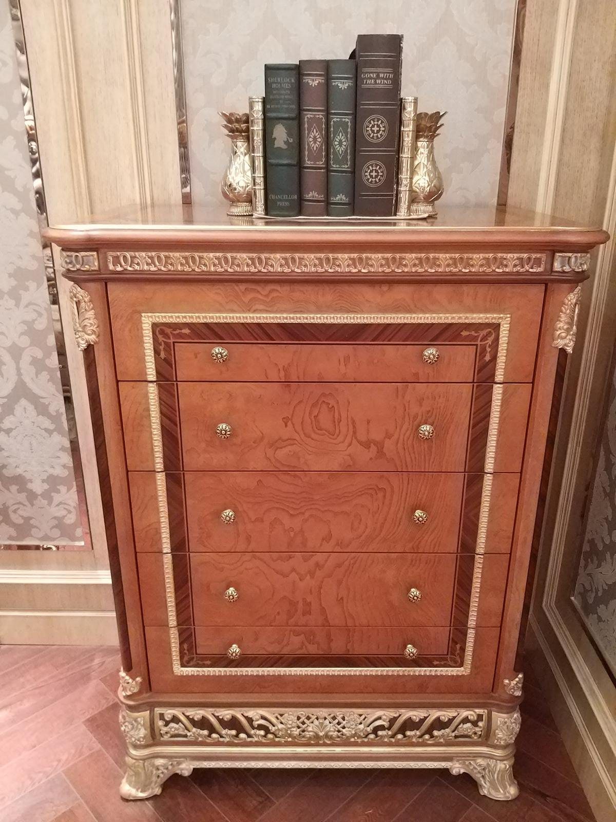 Jvmoebel Kommode Extra Klasse Luxus Kommode Echtes Holz Handarbeit