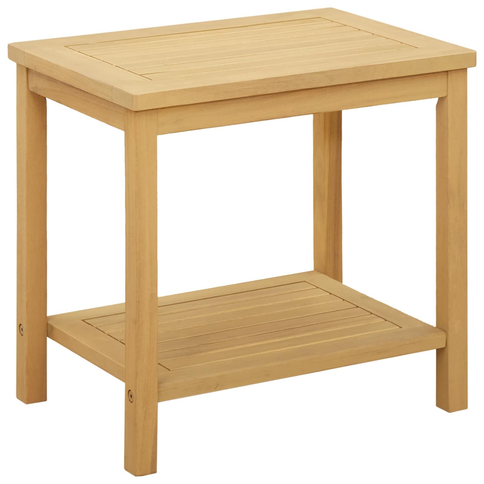 vidaXL Couchtisch Beistelltisch Öl-Natur 90 x 50 x 45 cm Massivholz (1-St)