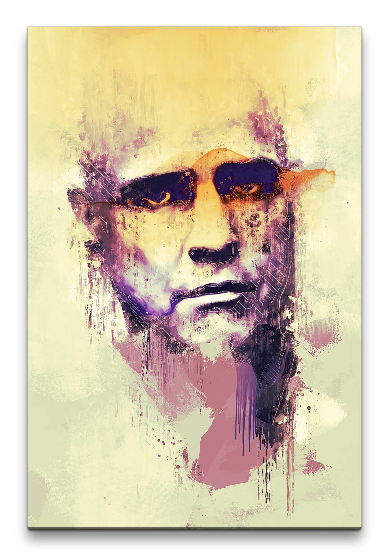 Sinus Art Leinwandbild Marlon Brando Porträt Abstrakt Kunst Apocalypse