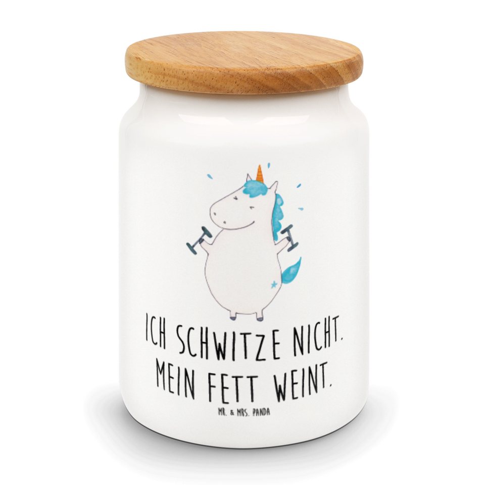 Mr And Mrs Panda Vorratsdose Einhorn Fitness Weiß Geschenk Sport