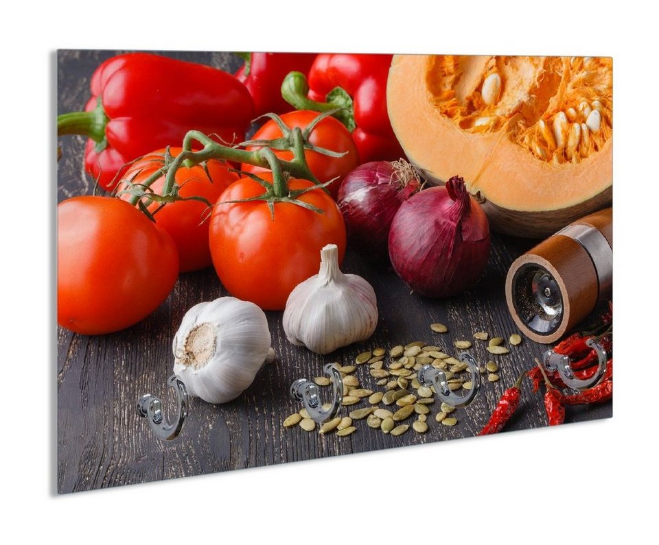 Wallario Schlüsselbrett Kürbissuppe Zutaten Mit Tomaten Knoblauch