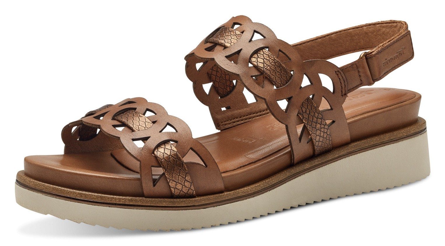 Tamaris Sandalette Sommerschuh Sandale Keilabsatz Mit Cut Outs