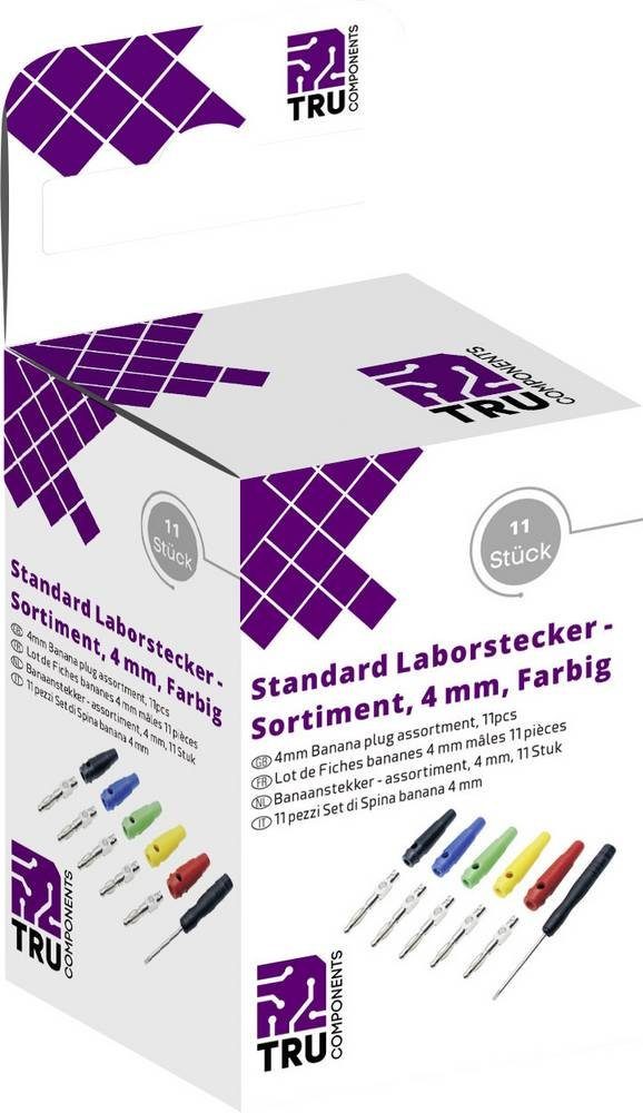 TRU COMPONENTS TRU COMPONENTS Laborsteckverbinder-Sortiment Stecker ...