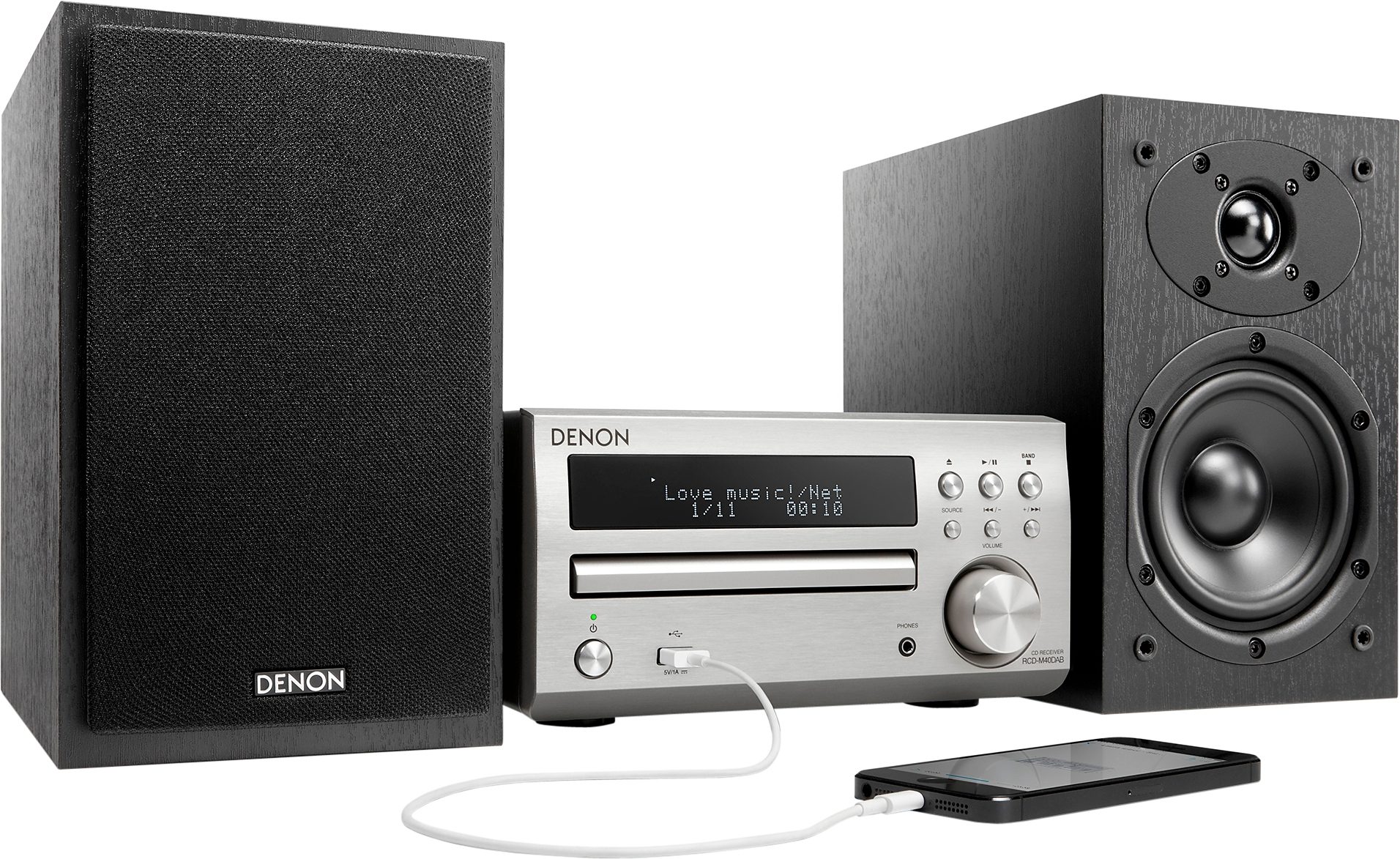 Denon D-M40DAB Microanlage, Digitalradio (DAB+), RDS, 1x USB online ...