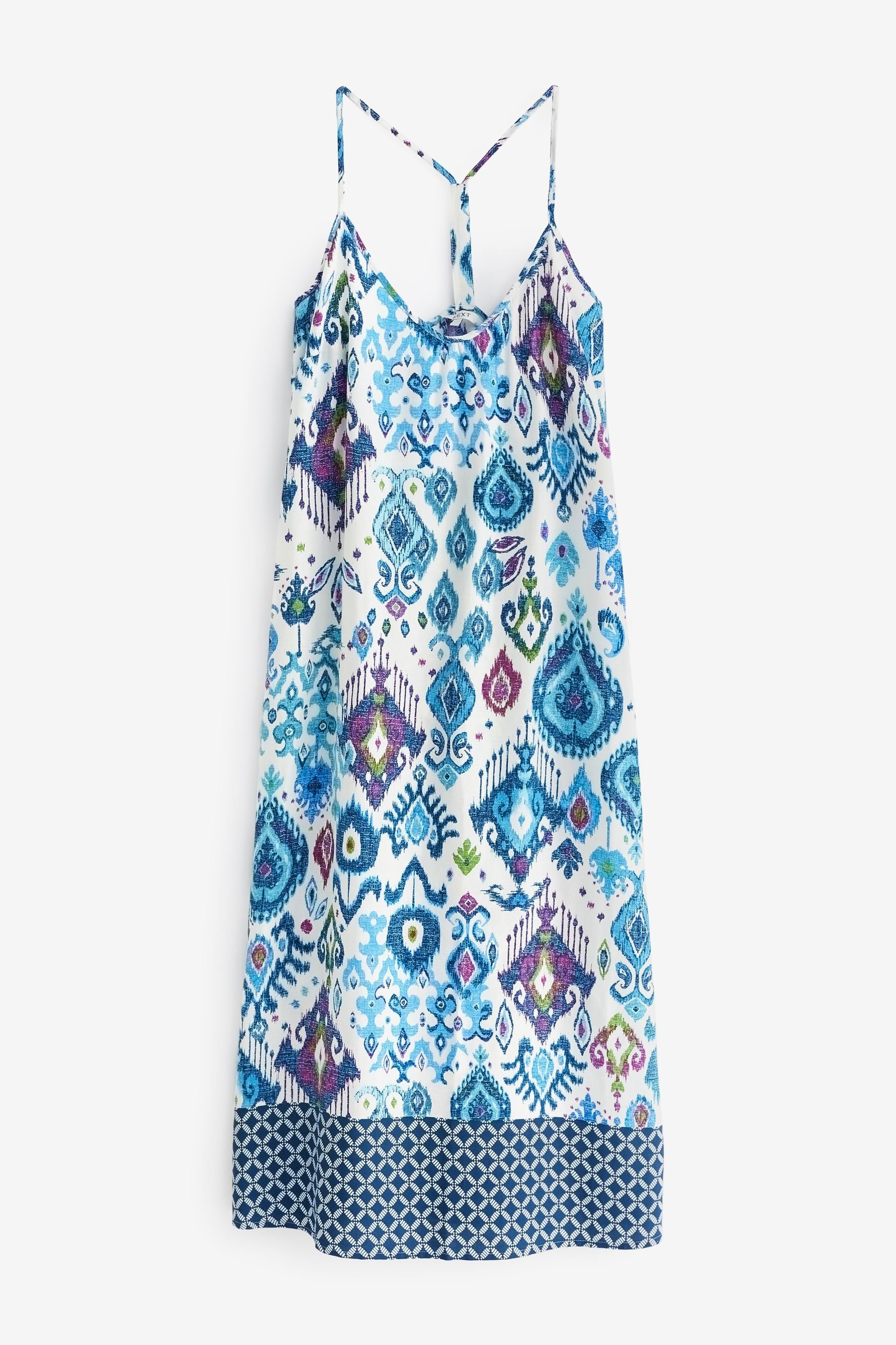 Next Sommerkleid Midikleid Mit V Ausschnitt Racerback Kurzgröße 1 Tlg