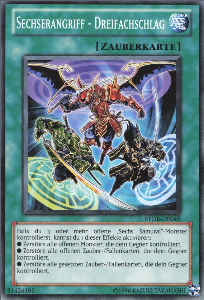 Recollectibles Sammelkarte Yugioh Karte Sechserangriff Dreifachschlag