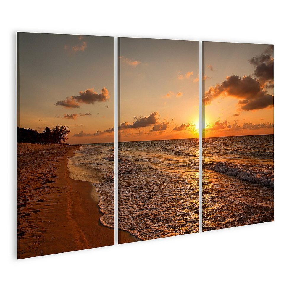 Islandburner Leinwandbild Bild Auf Leinwand Strand Bei Sonnenuntergang