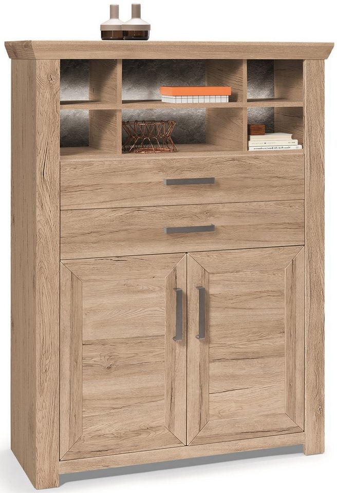 Set One By Musterring Highboard York Typ 16 San Remo Sand Breite